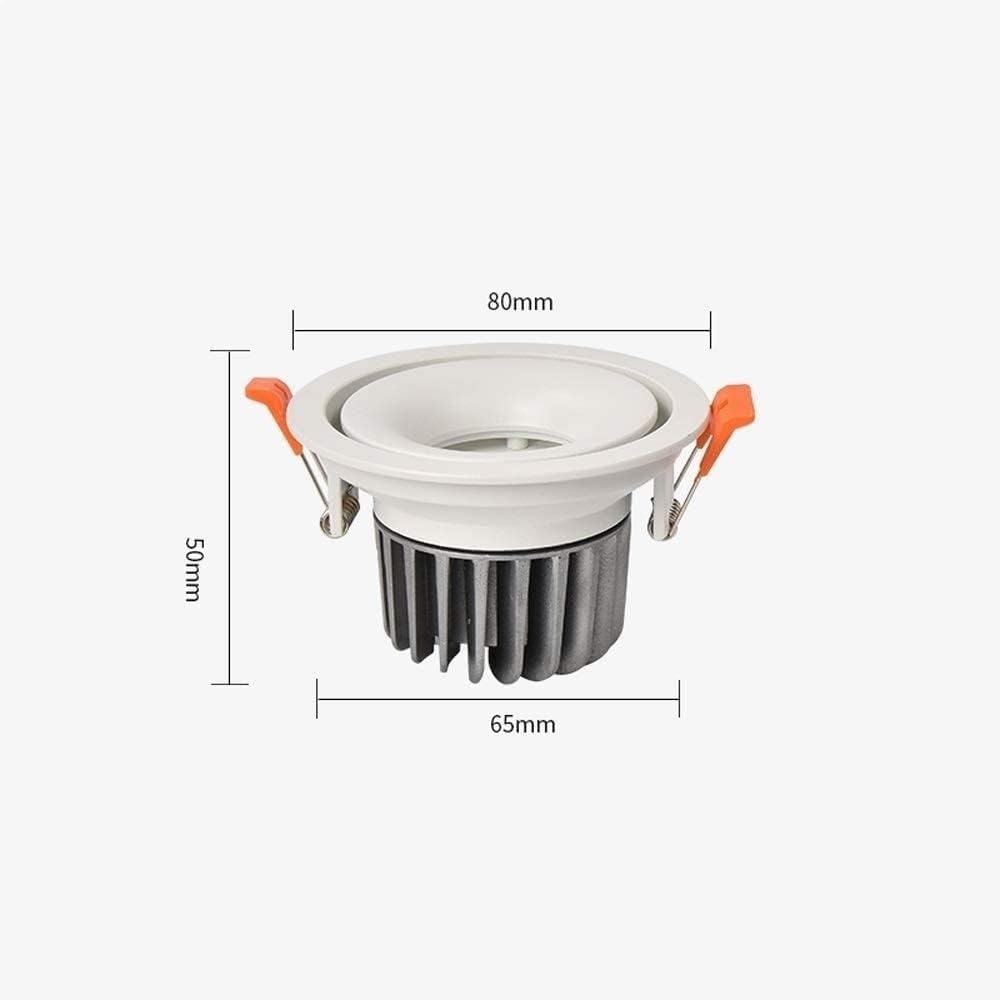 SANBDDLYY European Ceiling Spotlight High Brightness Led Spotlight Creative Ceiling Lights White Aluminum Fashion Recessed Downlight Floodlight Embedded Integrated Restaurant Clothing Store Lighting