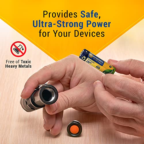 Synergy Digital Ni-MH, 1000 mAh Ultra Hi-Capacity Rechargeable AAA Batteries - 4 Count Pack Long-Lasting Triple A Batteries Use for Cordless Phones Remote Controls Toys & Other Devices