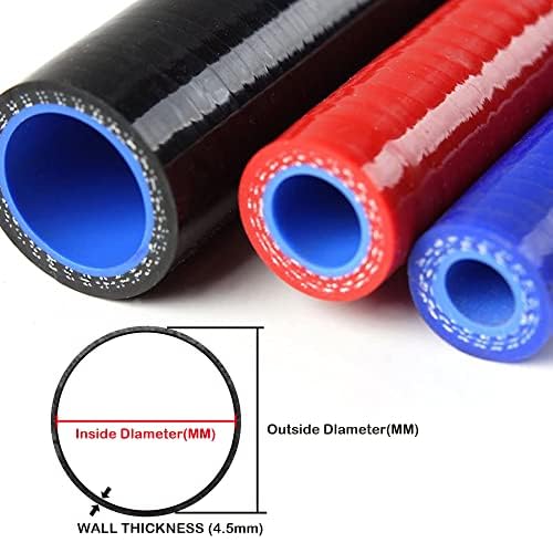 CROSSDESIGN Silicone Intake Induction Hose Kit Red Compatible with Toyota Supra MA70 MK3 7MGE/7MGTE 1986-1992