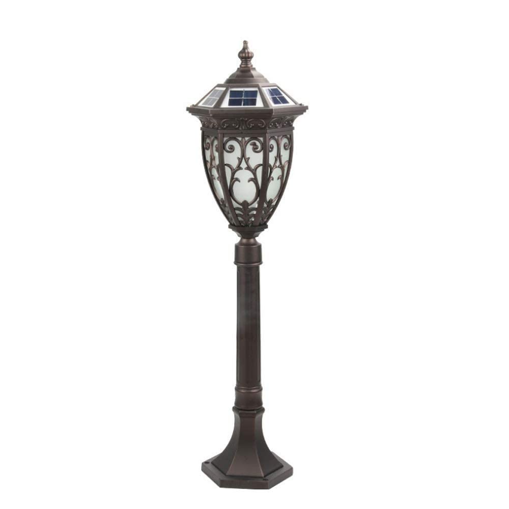 Lights Outdoor IP65 Waterproof Rainproof Victoria Solar LED Post Pillar Column Light European Antique Community Park Street Pole Light Villa Garden Landscape Lighting Fixture E27 Edison Stadium