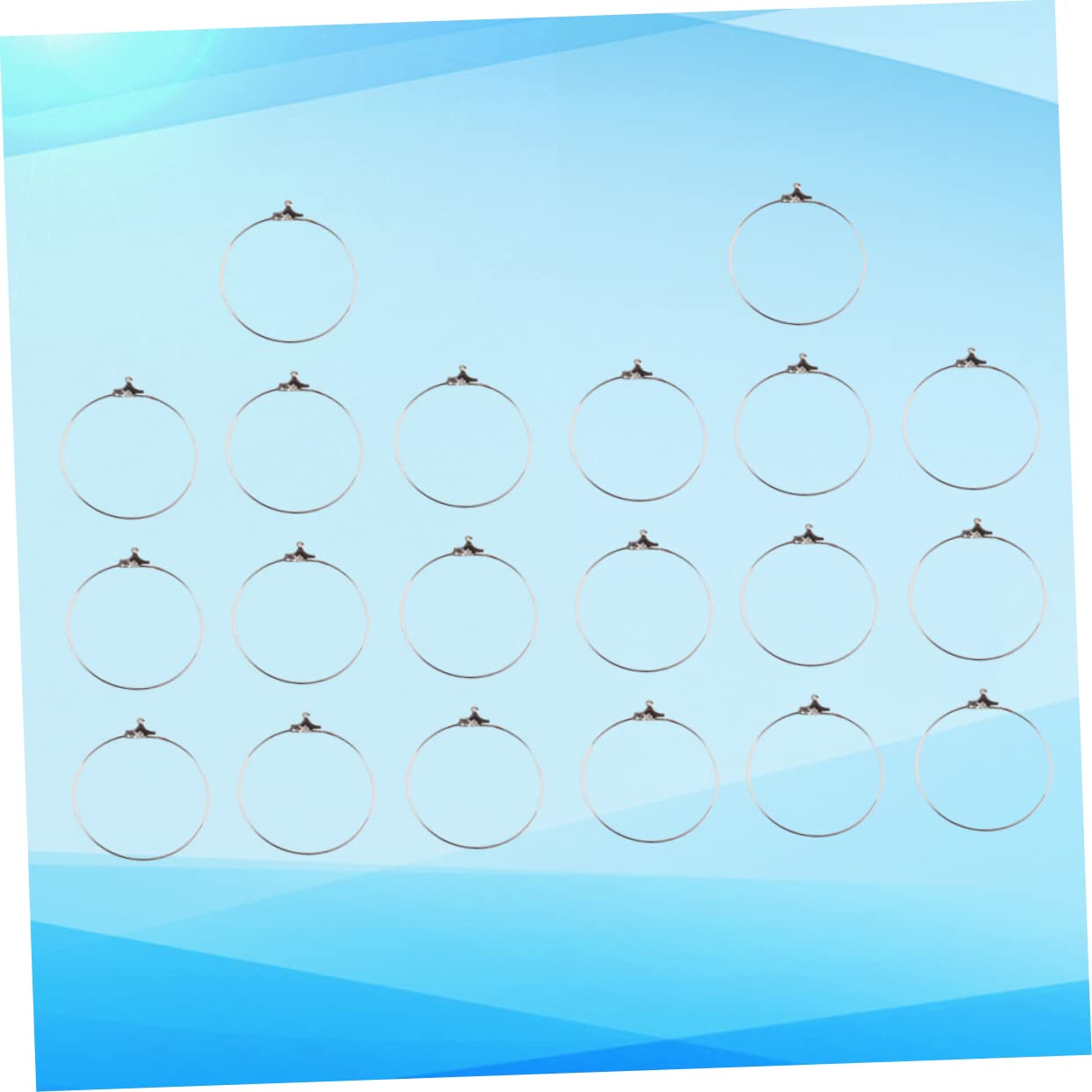 VILLCASE 3sets Long Lasting Copper Ear Clips DIY Earring Hooks for Women Girls Silver Handmade Jewelry 20pcs*3