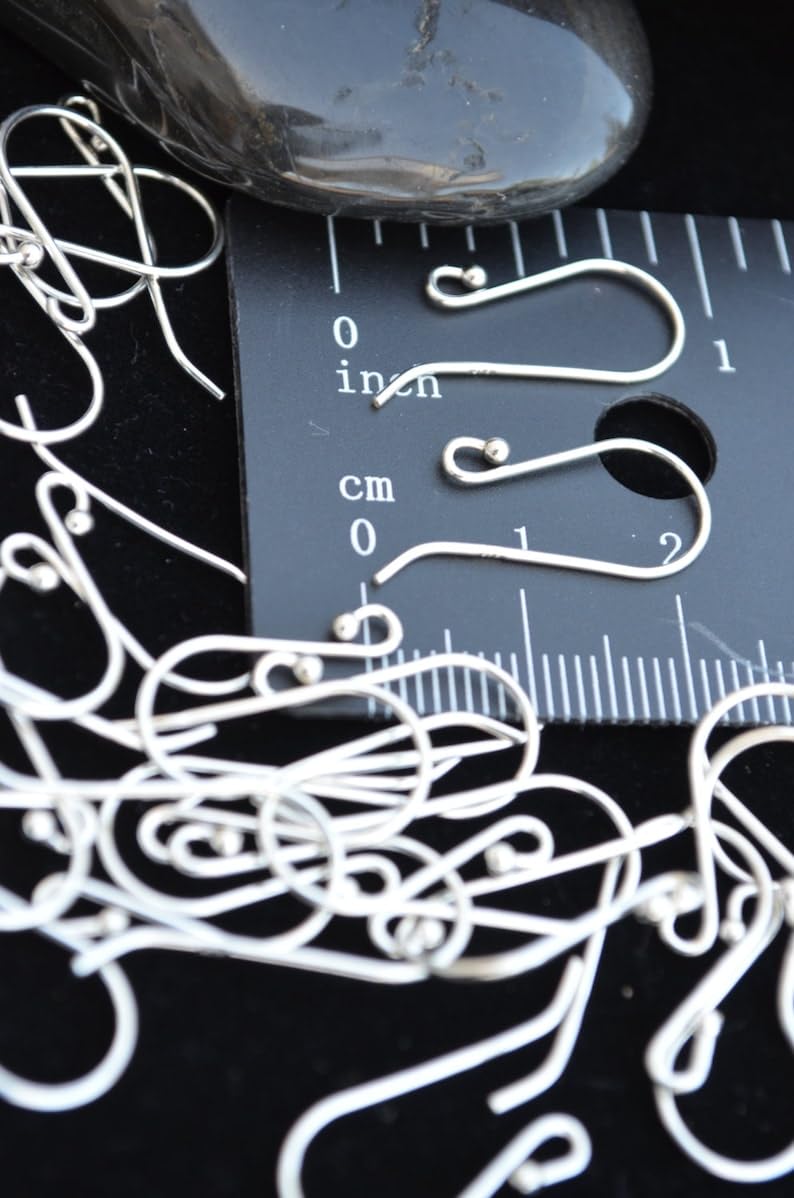 1 Pair Sterling Silver Fish Hook Earrings, Ear Wires, Wire Hooks, Classic Earrings, DIY Jewelry Making, Craft Projects