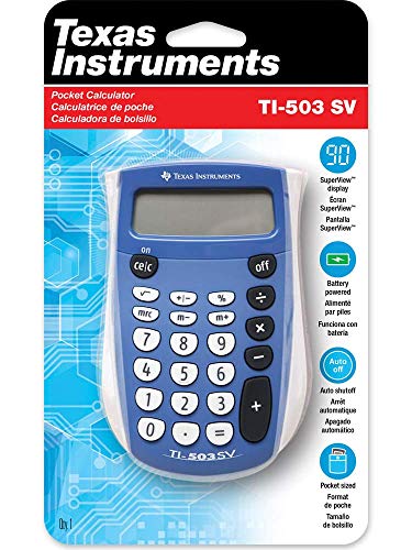 Texas Instruments TI-503 SV 503SV/FBL/2L1 Standard Function Calculator (12 Pack)