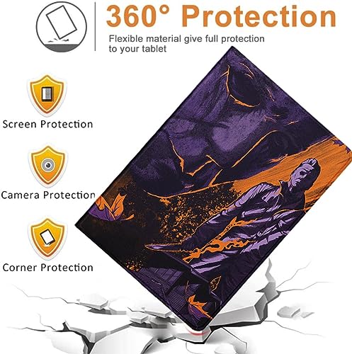 Cool Tablet Case for iPad Pro 12.9 Case, Horror Movie Pattern Aesthetics Print,Halloween Design Cases for Women Men, PU Leather Folio Xmas Back Cover Funda for iPad Pro 12.9 Inch (2021/2020/2018)