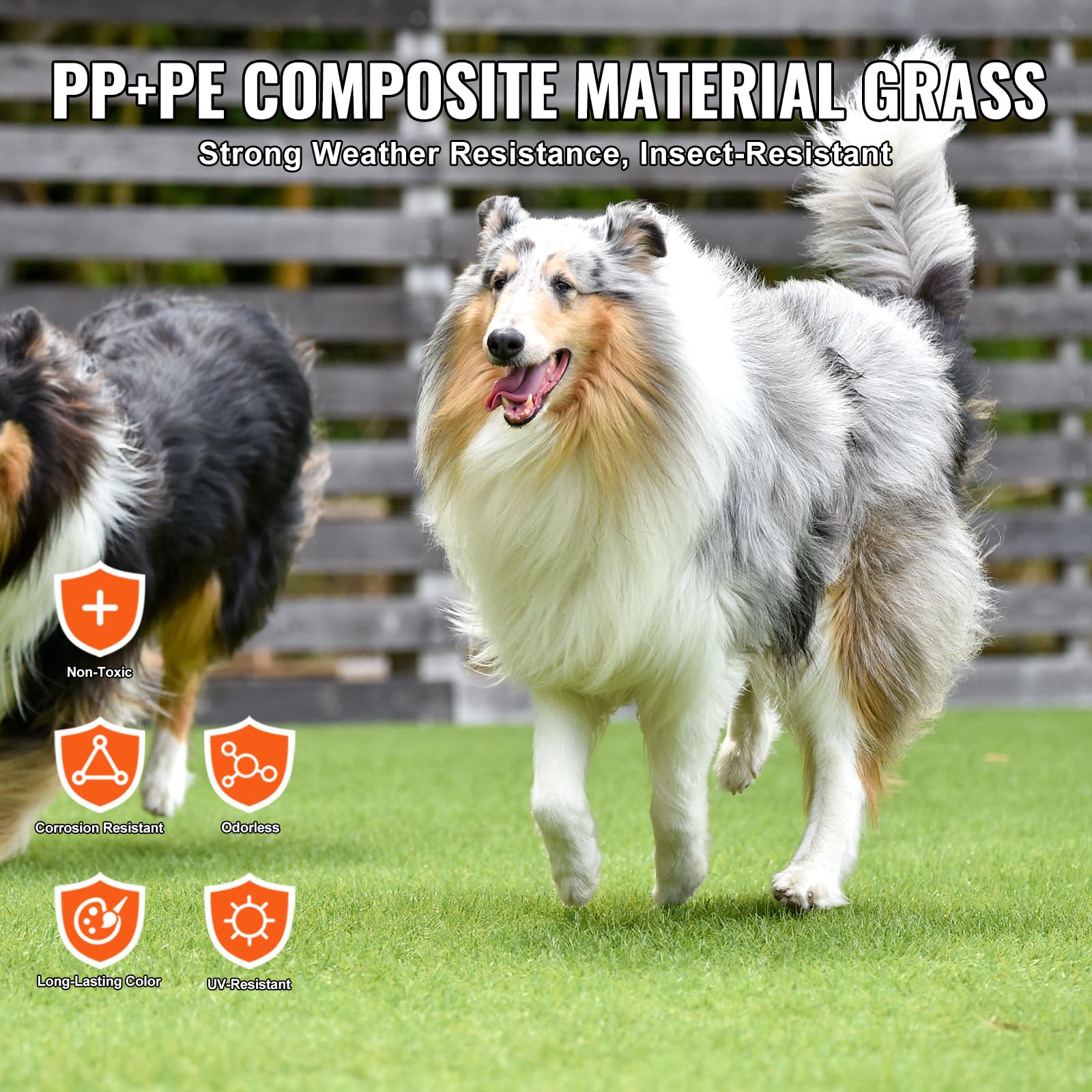 VEVOR Artifical Grass Tiles Interlocking Turf Deck Set, 9 Pack - 12"x12", Synthetic Fake Grass Self-draining Mat Flooring Decor Pad, Perfect for Multi-Purpose Indoor Outdoor Entryway Scraper Dog Mats