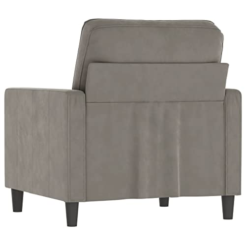 ULUYYUC Sofa Chair,Sofa Parlor Set Guest Sofa Couple seat Sofa Funky Sofa with Armrests Suitable for Living Room Apartment Home Office Light Gray 23.6" Velvet
