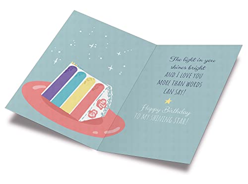 Birthday Card For Granddaughter | Made in America | Eco-Friendly | Thick Card Stock with Premium Envelope 5in x 7.75in | Packaged in Protective Mailer | Prime Greetings