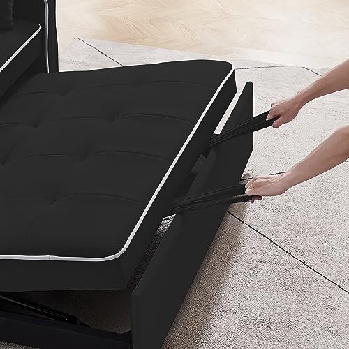 ERYE Tufted Upholstered Futon Sofa Daybed Modern Convertible Loveseat Sofa & Couch Soft Convenient Nap Sleeper Couch Bed for Home Office Apartment Furniture Sets