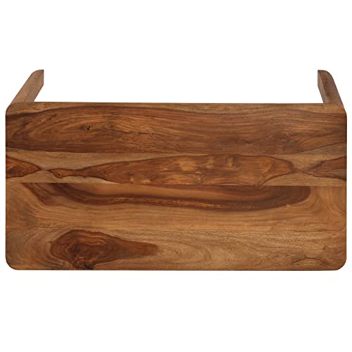 GOLINPEILO Wooden Dining Table, Kitchen Table Solid Sheesham Wood 47.2"x23.6"x29.9" -AA