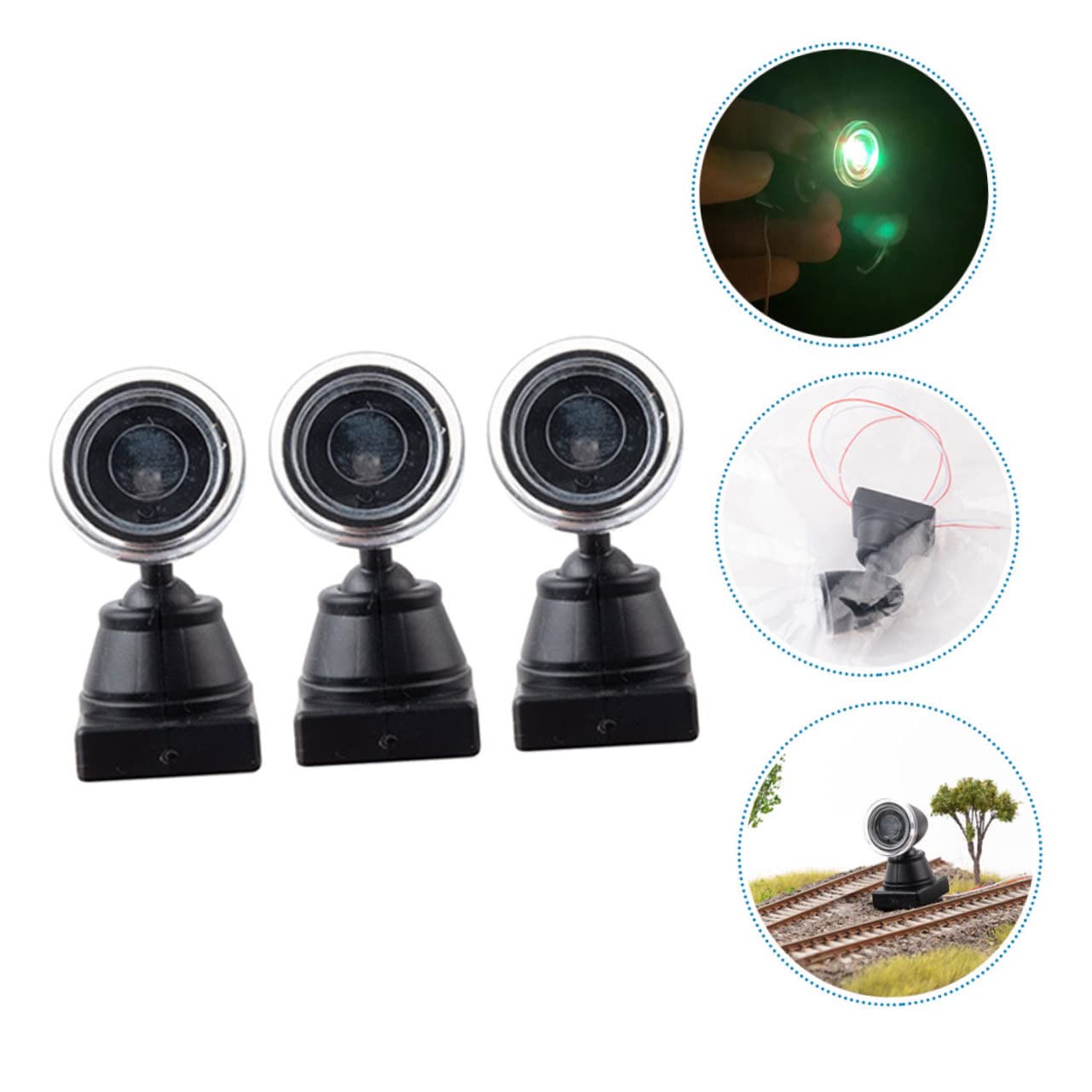 DOITOOL 15 Pcs Model Signal Light Miniature Spotlight Model Sand Table Model Material Sand Table for Kids Children Toys Micro Landscape Decor Miniature Furniture Simulation
