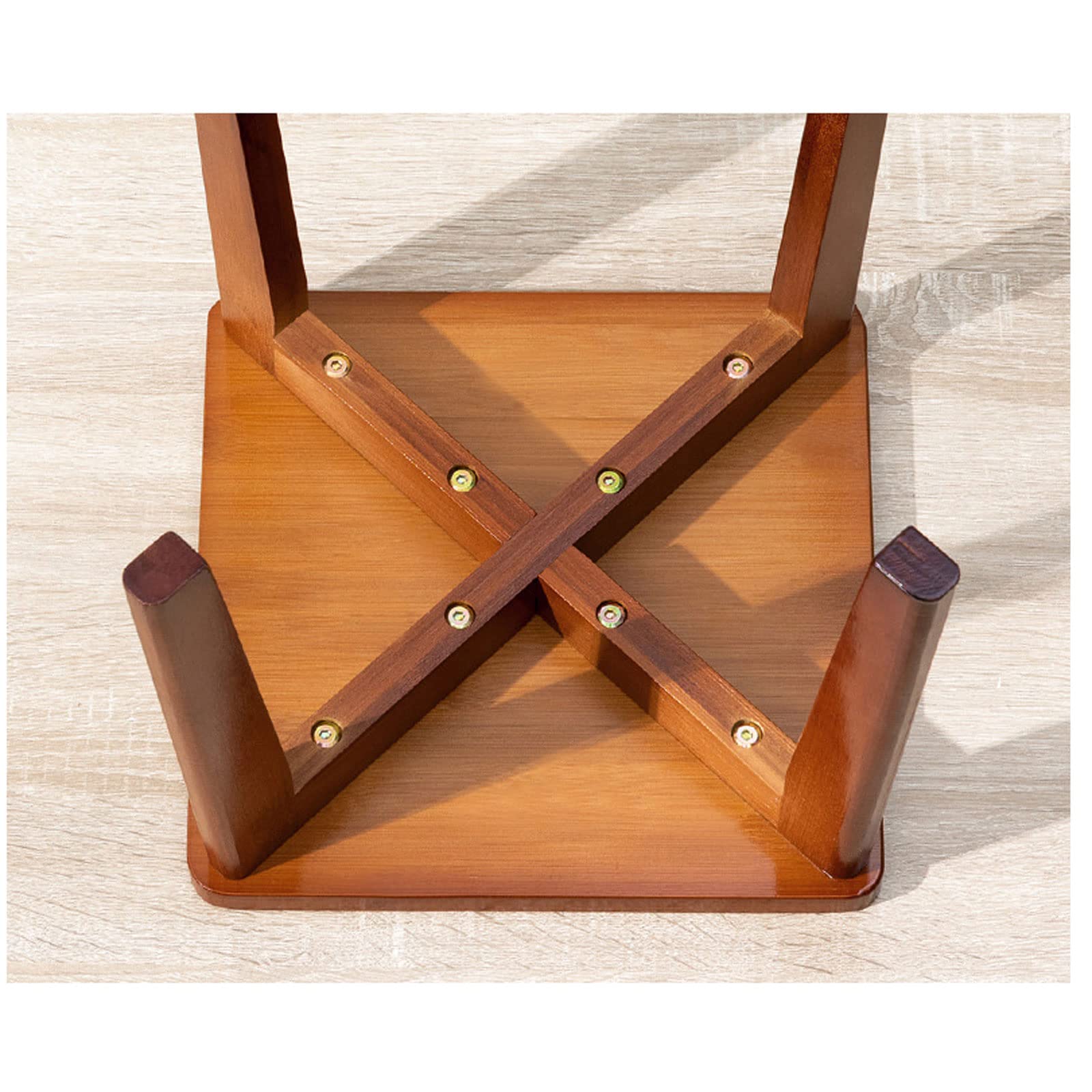 ZABEES Foot Rest Stool Household Kitchen Stool Multifunctional Thickened Bamboo Stool Dining Chairs Low Stools for Dorm Living Room Bedroom Padded Seat