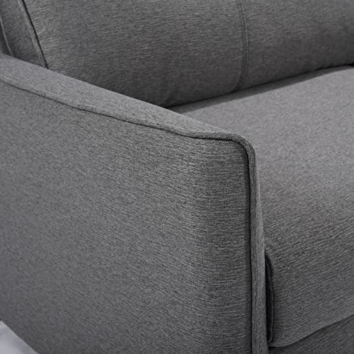 3-In-1 Loveseat Futon Sofa Convertible Queen Size Bed,74.41" Modern Fabric Upholstered Couch w/Pull Out Sofabed, 2 Seater Love Seat Lounge Chaise w/Reclining Backrest, Furniture for Living Room