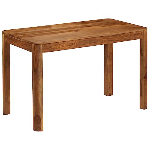 GOLINPEILO Wooden Dining Table, Kitchen Table Solid Sheesham Wood 47.2"x23.6"x29.9" -AA