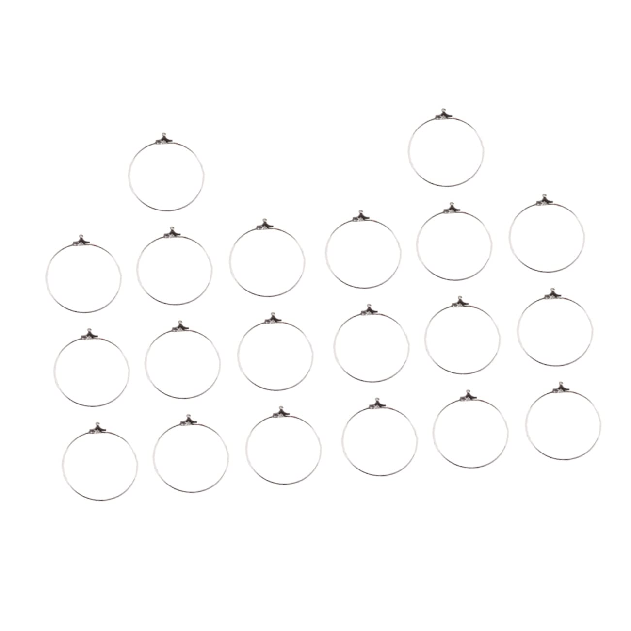 VILLCASE 3sets Long Lasting Copper Ear Clips DIY Earring Hooks for Women Girls Silver Handmade Jewelry 20pcs*3