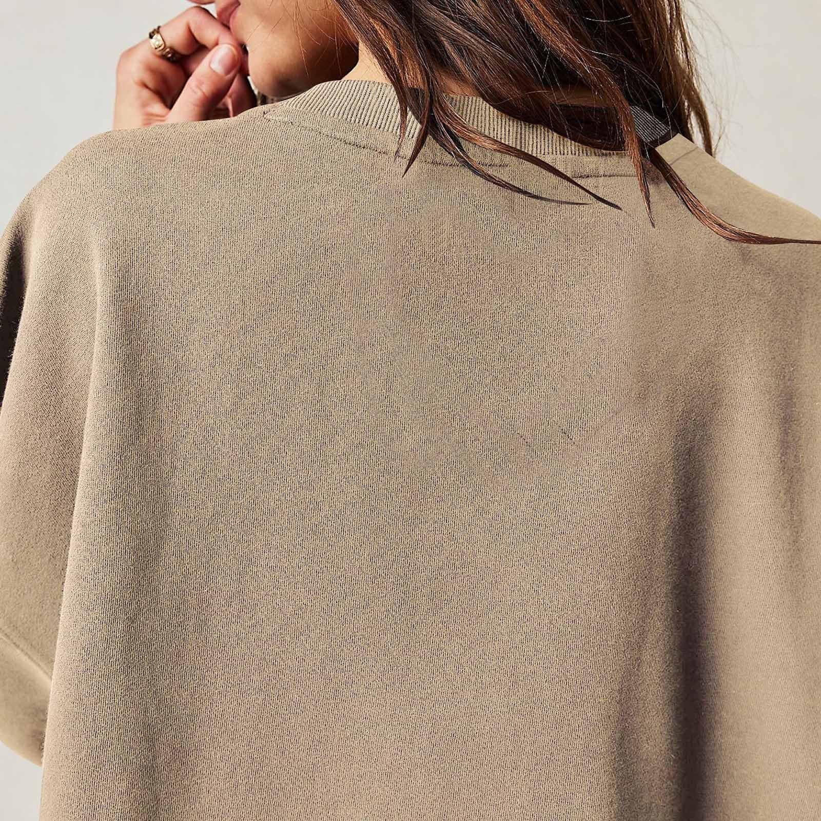 MFNDVD Orders Placed by me Women's Plus Size Sweatshirt Dress Crewneck Long Sleeve Pullover Patchwork Dress Short Fall Clothes Trendy 2025 Beige Dress for Women X-Large