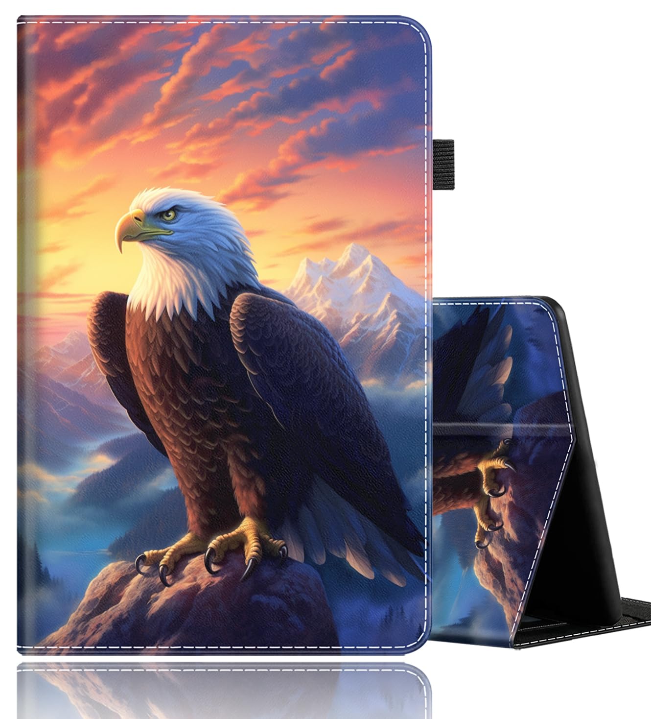Case for All-New Amazon Fire HD 10 and Fire HD 10 Plus Tablet (11th Generation 2021 Release), Durable Shockproof Protective Cover with Auto Wake/Sleep，Bald Eagle
