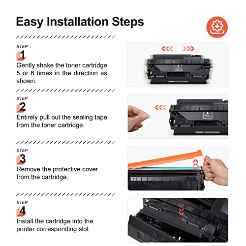 v4ink 4PK Compatible Toner Cartridge Replacement for HP 80X CF280X 80A CF280A Toner Ink High Yield for HP Pro 400 M401 M401a M401d M401dn M401dne M401dw M401n MFP M425dn M425dw Printer