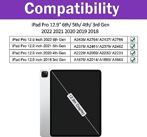 SoFunMoky for iPad Pro 6th/ 5th/ 4th/ 3rd Gen Case 12.9 Inch Cover with Pencil Holder 360 Degree Rotating Stand Glitter Shining Gold Leopard Cheetah Full Protective Auto Wake Sleep Bling, Pink