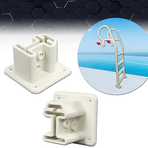 PIT66 2Pcs Heavy Duty Resin in-Pool Above Ground Swimming Pool Ladder Compatible with Ladder Flange 832414