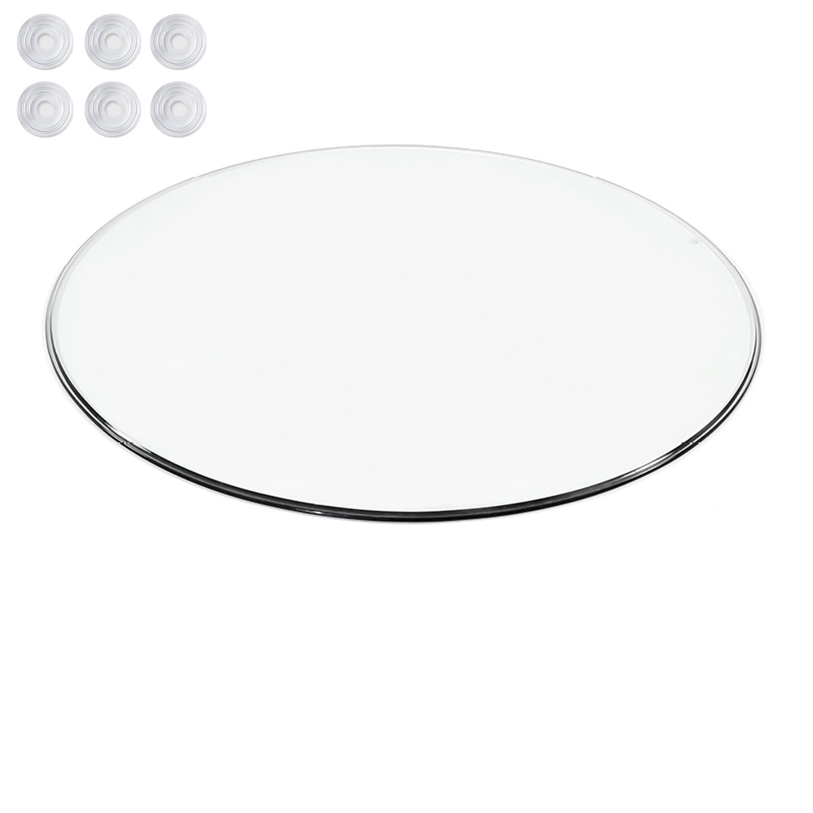 SAGIDAR Round Tempered Glass, Tempered Glass Round Table Top, Round Glass Table Top, Round Dining Table, Glass Dining Transparent Round Glass Table Top, 15IN 20IN 30IN 35IN 40IN