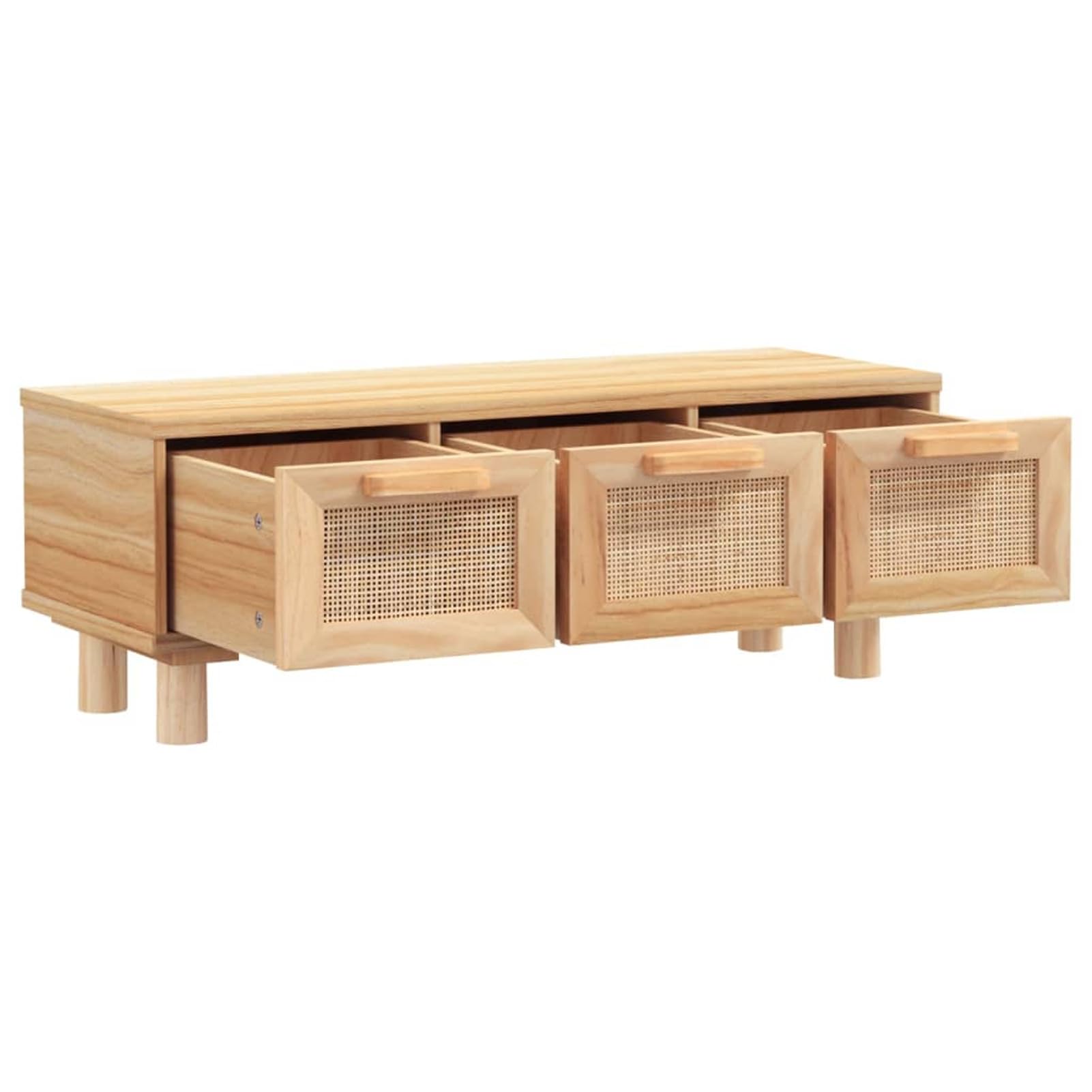 Tidyard Coffee Table with 3 Storage Drawers, Engineered Wood Sofa Side Table, Wooden Couch End Table for Living Room Home Furniture 31.5 x 15.7 x 11.8 in Brown Small Space