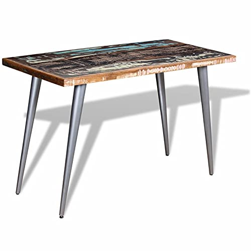Tidyard Dining Table Solid Reclaimed Wood 47.2inx23.6inx30in for Bistro Kitchen Living Room Home Furniture