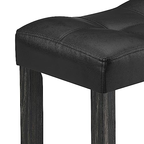 Bar Table and Chairs Set for 4,5 Piece Dining Table Set with PU Stool, Industrial Breakfast Table Set, for Living Room, Dining Room, Game Room,Small Space(Black)