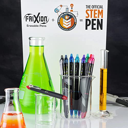 PILOT Pen 31451 FriXion Clicker Erasable, Refillable & Retractable Gel Ink Pens, Fine Point, Blue Ink, 12-Pack