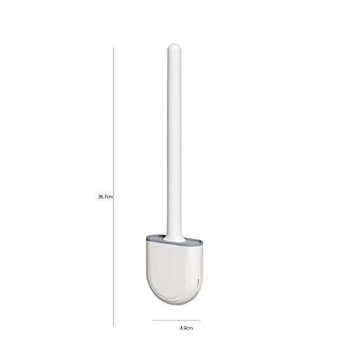 TADALU Toilet Brush Silicone Toilet Brush and Holder Set Cleaner for Bathroom Leak Proof Base Flexible Bristles Brush with Quick Drying Holder Set