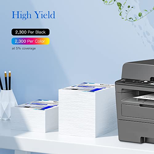 Valuetoner Compatible Toner Cartridges Replacement for HP 410A 410X CF410A CF411A CF412A CF413A for Color Pro MFP M477fdw M477fnw M477fdn M452dw M452nw M452dn M377dw(1BK+1C+1M+1Y) Upgraded chip