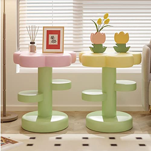 VejiA End Table Unique Flower Shaped Side Table, Small Accent Nightstand, Couch Table End Table Bedside Tables, Living Room Coffee Table, and Sofa Table 20.4 * 23.6 Inches Sid