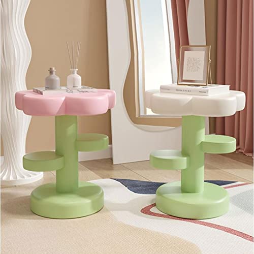 VejiA End Table Unique Flower Shaped Side Table, Small Accent Nightstand, Couch Table End Table Bedside Tables, Living Room Coffee Table, and Sofa Table 20.4 * 23.6 Inches Sid