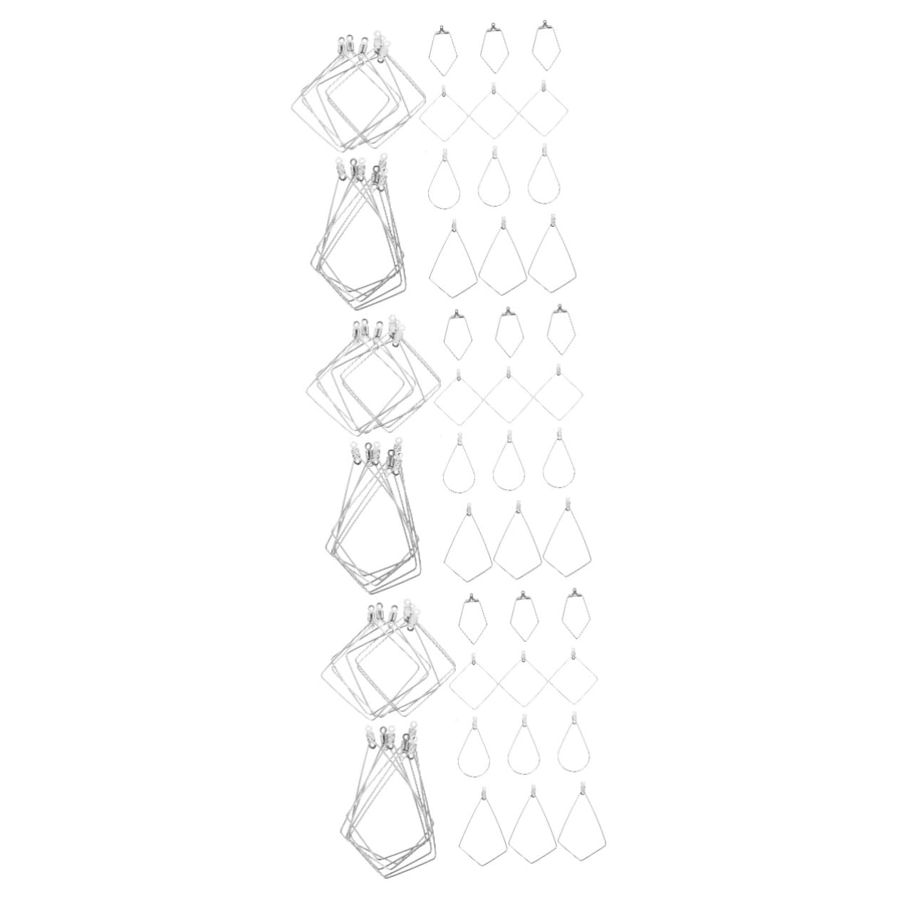 VILLCASE 3sets Earring Findings Charms Round Earring Circle Charms Jewelry Making Hoops for DIY Projects 24pcs*3