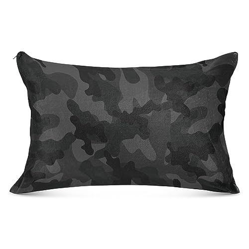 Dark Abstract Camo Pillow Cases King Size Super Soft Pillowcase with Zipper Washed Microfiber Pillowcases for Bedroom Sofa Couch Home Decoration