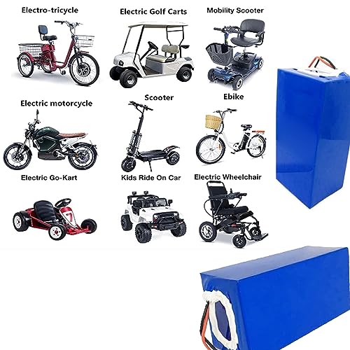 72V E-Bike Pedelec Lithium Ebike Battery 20Ah 30Ah 40Ah 50Ah Ebike Battery for 1000W to 5600W Motor with BMS and Charger, for Electric Motorcycles Moped Replacing,20ah