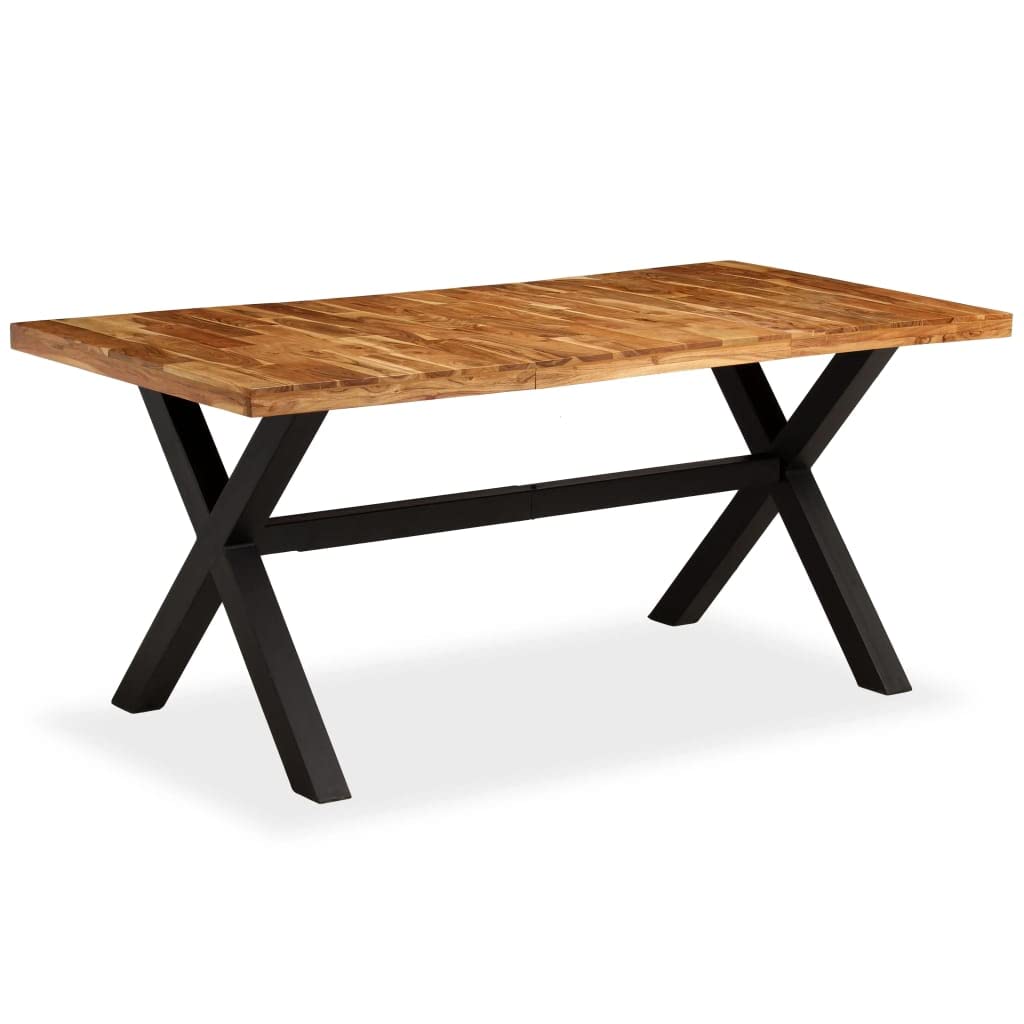 GOLINPEILO Wooden Dining Table, Kitchen Table Solid Acacia and Mango Wood 70.9"x35.4"x29.9" -AA
