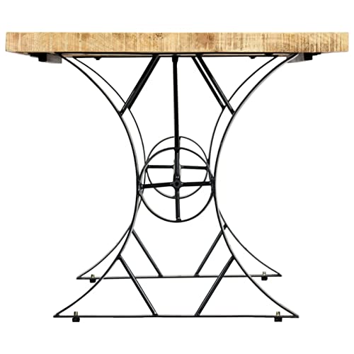 Tidyard Dining Table 70.9 x 35.4 x 29.9 Inch Solid Mango Wood Wooden Dinner Table for Kitchen, Bistro, Home Furniture