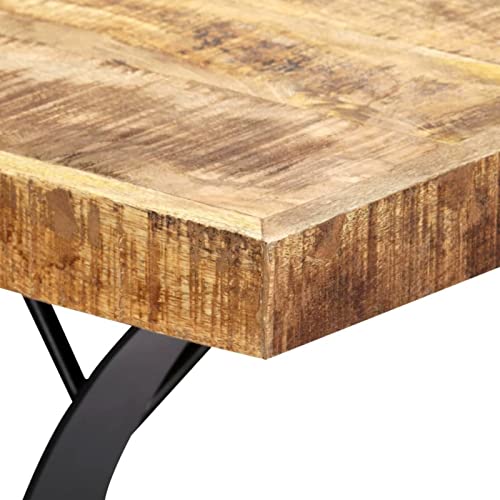 Tidyard Dining Table 70.9 x 35.4 x 29.9 Inch Solid Mango Wood Wooden Dinner Table for Kitchen, Bistro, Home Furniture