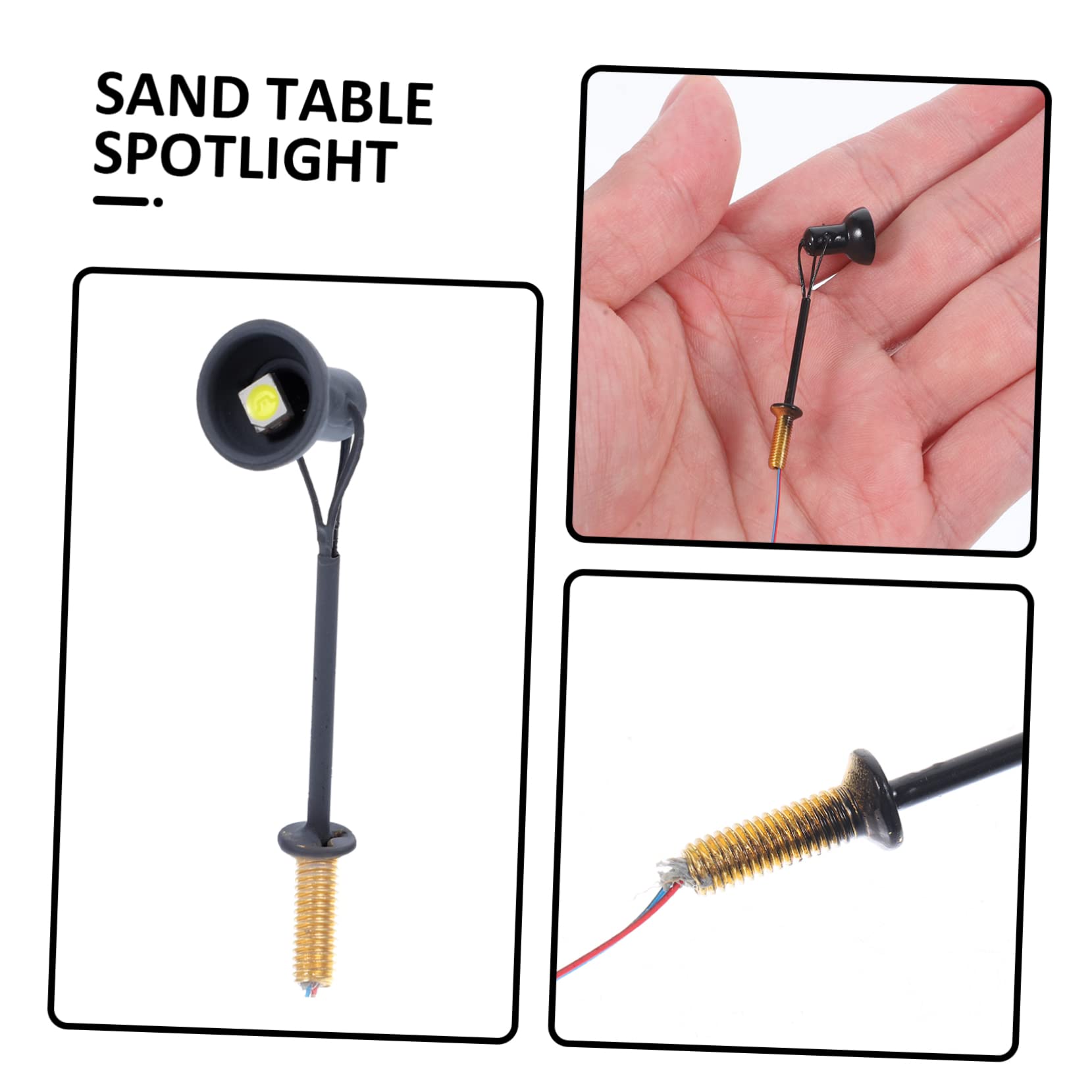 OSALADI 5Pcs Mini LED Landscape Lights,LED Landscape Lights, Low Voltage Outdoor Spotlight for Doll House Sand Table