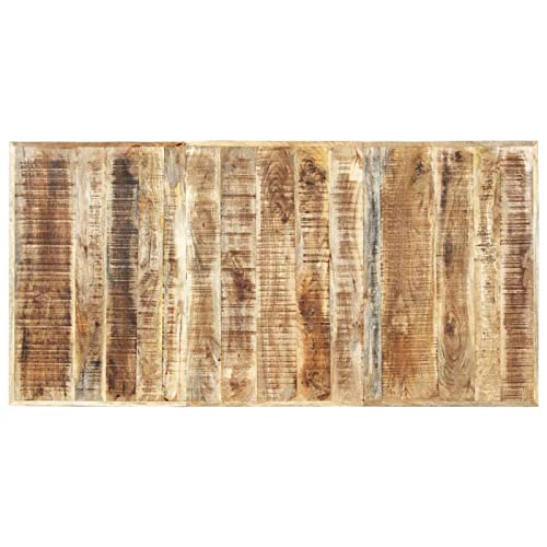 Tidyard Dining Table 70.9 x 35.4 x 29.9 Inch Solid Mango Wood Wooden Dinner Table for Kitchen, Bistro, Home Furniture
