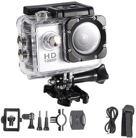 FOPEAS Waterproof Camera - Full Outdoor Sports Video Camcorder with LCD Display and Rechargeable Battery