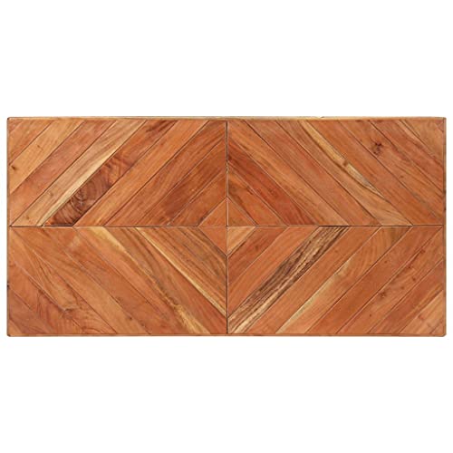 YPWRENH Rectangular Wooden End Table Dining Table 47.2"x23.6"x29.9" Solid Acacia and Mango Wood for Dining Room, Kitchen or Living Room