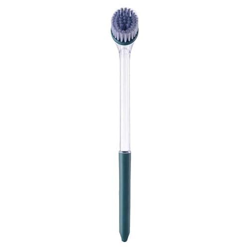 Creative Brush Toilet Brush Double Sided Brush Head Toilet Cleaner Brush Plastic Handle Toilet Bowl Brush and Stand