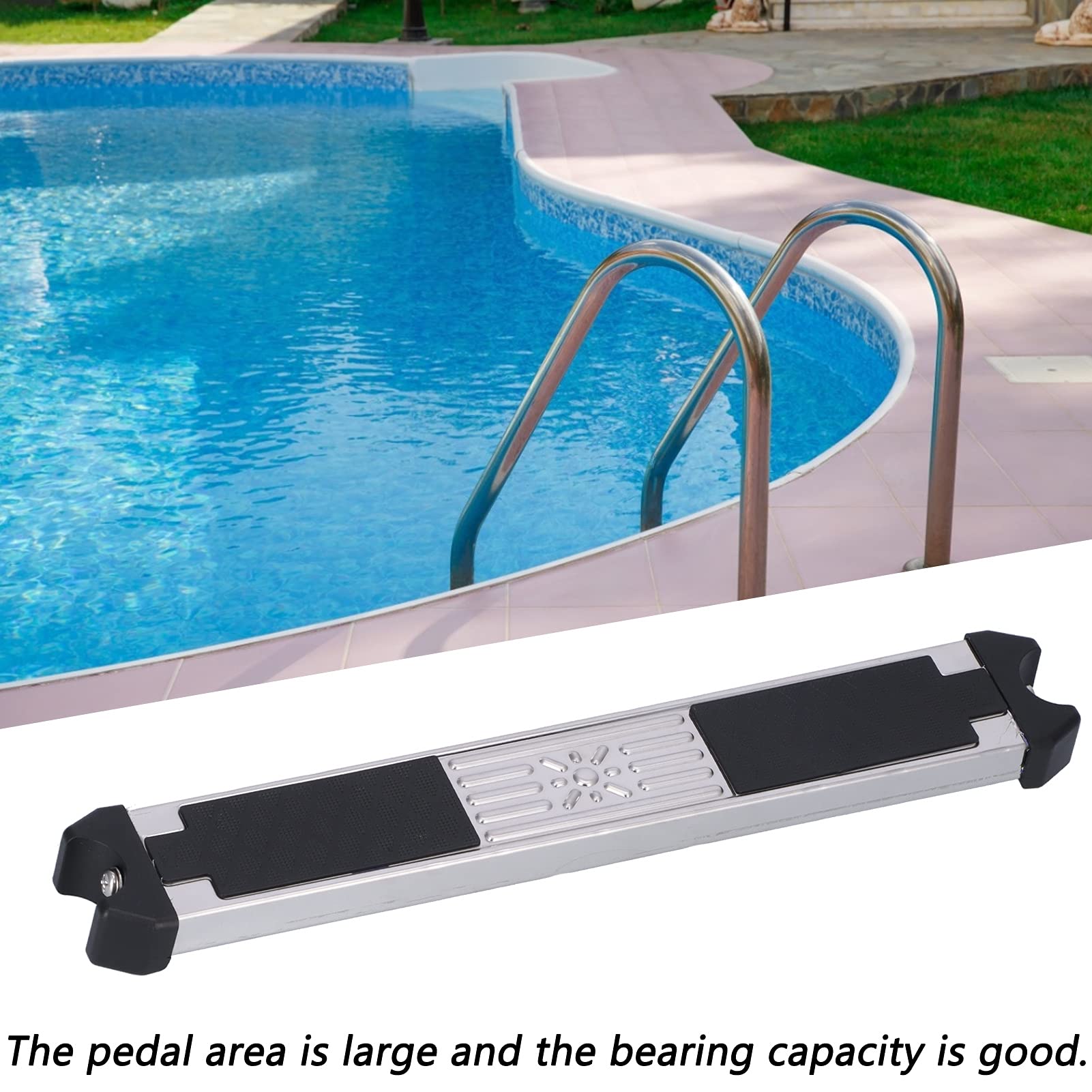 TOPINCN Stainless Steel Pedal Accessory for Swimming Pool Ladder Anti Slip Step Replacement for Spa Hot Spring Escalator