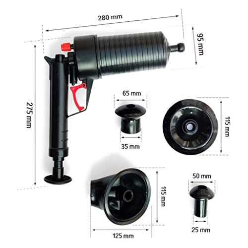ZGJHFF Toilets Bathroom Kitchen Cleaner Kit Toilet Dredge Plug Air Pump Blockage Remover Drain Cleaner Sewer Sink Plunger (Color : D)