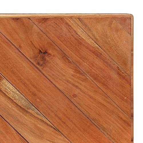 YPWRENH Rectangular Wooden End Table Dining Table 47.2"x23.6"x29.9" Solid Acacia and Mango Wood for Dining Room, Kitchen or Living Room