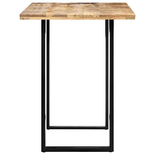 Tidyard Dining Table 47.2 x 23.6 x 29.9 Inch Solid Mango Wood Wooden Dinner Table for Kitchen, Bistro, Home Furniture