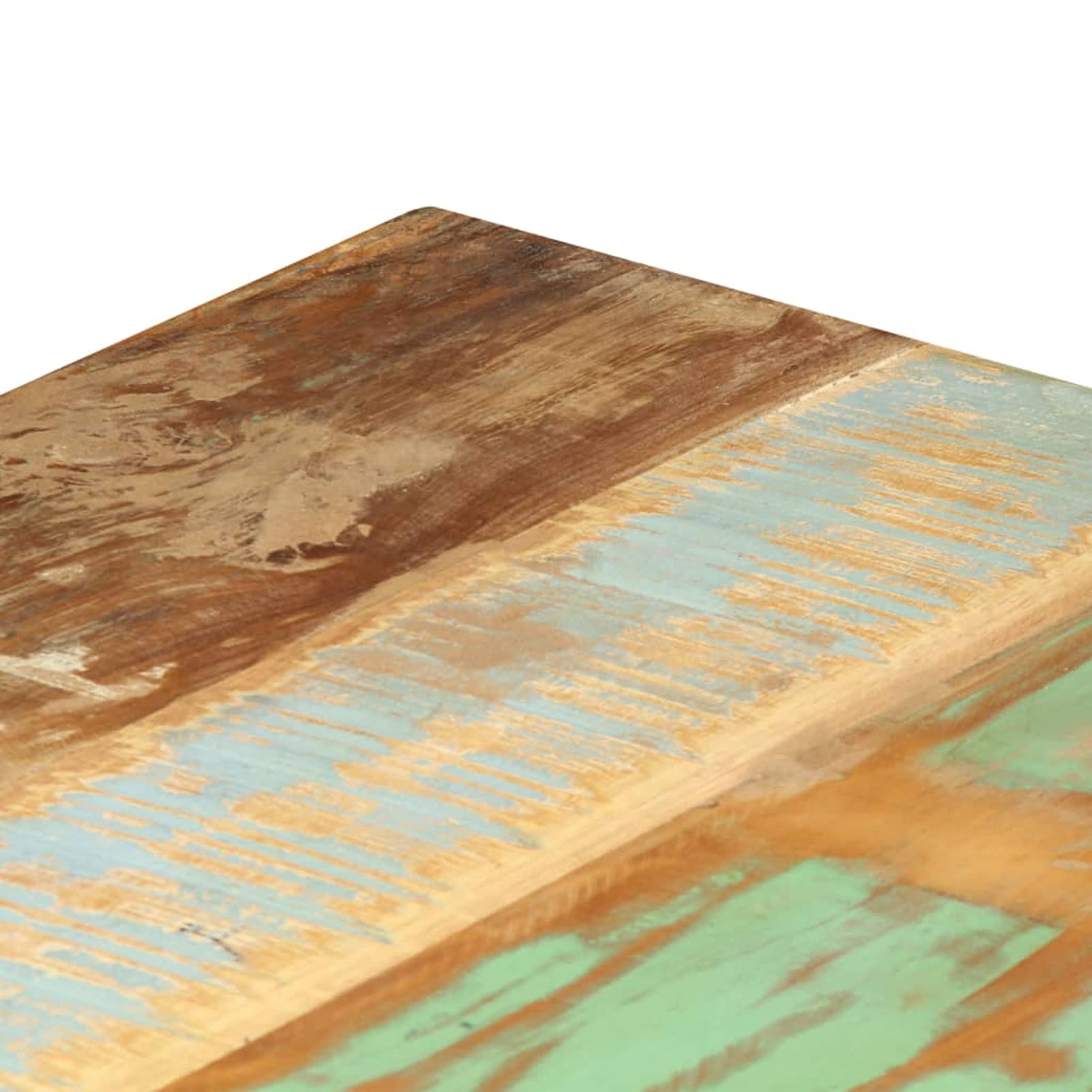 Tidyard Dining Table 47.2 x 23.6 x 29.9 Inch Solid Reclaimed Wood Wooden Dinner Table for Kitchen, Bistro, Home Furniture Multicolor
