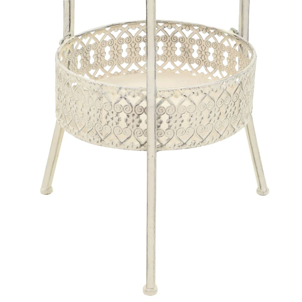 YPWRENH Entrance Tables Round Dining Table Bistro Table Vintage Style Round Metal 15.7 "x27.5 White for Dining Room, Kitchen or Living Room