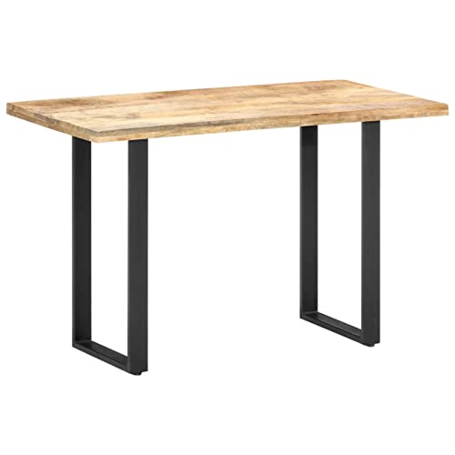 Tidyard Dining Table 47.2 x 23.6 x 29.9 Inch Solid Mango Wood Wooden Dinner Table for Kitchen, Bistro, Home Furniture